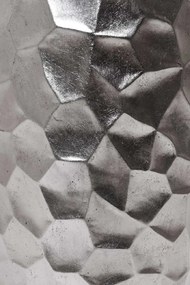 Luxusní květináč AMOLAR, sklolaminát, horní průměr 41 cm x výška 95 cm, stříbrný
