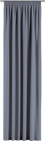 Závěs s řasící páskou barva šedá látka zatemňovací