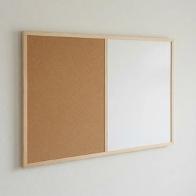 Toptabule.sk  Kombinovaná tabule bílá v dřevěném rámu CLASSIC 90x60 cm