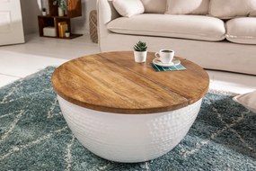 Moderní konferenční stolek s úložným prostorem Orient Storage bílý 60cm