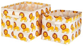 Sass & Belle Sada 2ks úložných boxů s motivem lva Savannah Safari