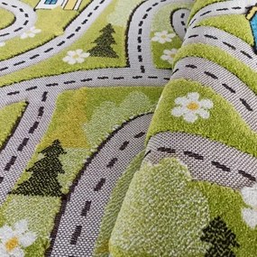 Smyslový dětský koberec zelený