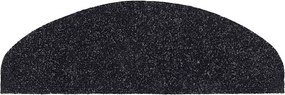 Schodové rohože samolepicí 10 ks 65 x 21 x 4 cm černé, půlkulaté, velké 149703