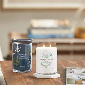 Yankee Candle vonná svíčka Signature Tumbler ve skle velká Bayside Cedar 567g