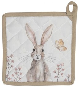 Podložka pod hrnec s motivem králíků Rustic Easter Bunny – 20x20 cm