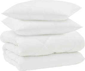 Zimní přikrývka s polštářem 3 ks Bílá Mikrovlákno 3377732