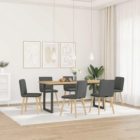 Otočné jídelní židle 6 ks tmavě šedé textil 3315626