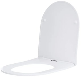 Gamma Magro, toaletní WC sedátko 438x361mm z duroplastu s pomalým zavíráním, bílá, GMA-MAGRO