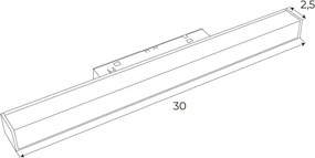 Maxlight M0001N LINEAR Magnetické svítidlo, černé