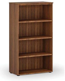 Kancelářský regál PRIMO WOOD, 800 x 420 x 1434 mm, ořech