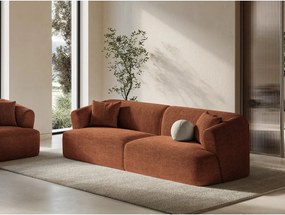 Manšestrová pohovka v terakotové barvě 255 cm Campi – Cosmopolitan Design