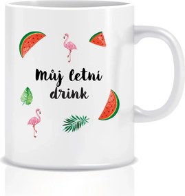 Personalizovaný klasický bílý keramický hrníček 300 ml s letním mixem