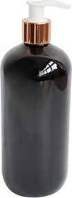 Dávkovač na mýdlo 500 ml černý s bílo-zlatou pumpičkou BELA