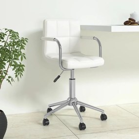Petromila Otočná kancelářská židle bílá umělá kůže