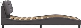 Rám postele bez matrace Hvar šedý 90x200 cm umělá kůže 3207977