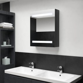 LED koupelnová skříňka se zrcadlem zářivě černá 50 x 14 x 60 cm 326481
