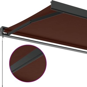 Ručně zatahovací markýza hnědá 350 x 250 cm 3215724