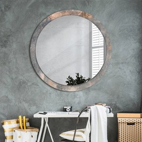 Kulaté dekorativní zrcadlo Vintage beton fi 100 cm