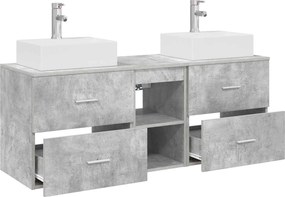 Sada koupelnových skříněk 3 ks Betonově šedá 3405838