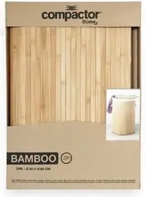 Compactor Bamboo Bambusový koš na prádlo s víkem - kulatý přírodní / 4