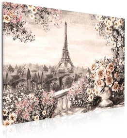 Malvis ® Obraz reprodukce Paříž s květinami Velikost: 150x100 cm