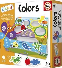 EDUCA Baby Třídění barev s motýlem Gillem / 4x6 dílků / od 2 let
