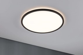 Paulmann 70999 Atria Shine, černé stropní svítidlo s korónou, 22W LED 3000K tříkrokové stmívání, průměr 42cm