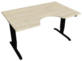 Hobis Motion Elektr. nastavitelný stůl 140x90 - HOBIS ERGO MOTION MSE 3 1400 Dekor stolové desky: akát, Barva kovové podnože: černá