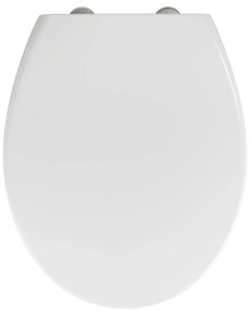 WENKO 22973100-WC sedátko DELOS 44,5x37,5 cm bílá/stříbrná