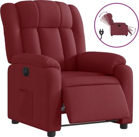 Elektrické polohovací křeslo vínové textil 3205295