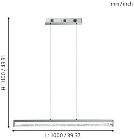 EGLO 90929 - LED Lustr na lanku CARDITO 6xLED/6W/230V