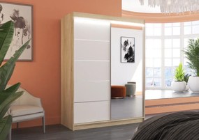 Posuvná skříň se zrcadlem a LED osvětlením LIMBO 150