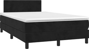 Box spring postel s matrací černá 120 x 200 cm samet 3141175