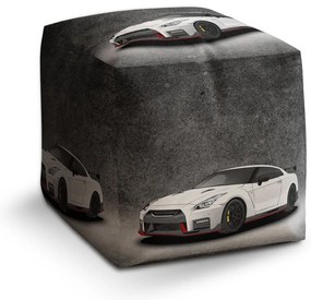 Taburet Cube šedý, šedá