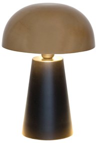 Stolní lampa Fungo, svítí dolů, černá/zlatá