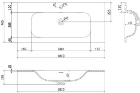 Mexen Orio, koupelnová skříňka 100 cm s umyvadlem Vela, 1 zásuvka, grafitová matná/bílá matná, 91A10-10047-1-BF66-W23M01