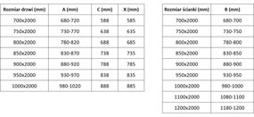 Mexen Exo, sprchový kout s křídlovými dveřmi 75 x 70 cm, 6mm čiré sklo, chromový profil, 817-075-070-01-00