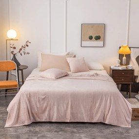 Spod Igły i Nitki Přehoz na postel z mikrovlákna 130x170 Solo powder pink