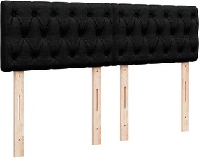 Box spring postel s matrací černá 140 x 190 cm textil 3287072