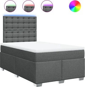 Box spring postel s matrací tmavě šedá 120x200 cm textil 3292770