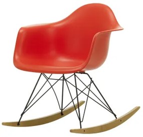 Eames Plastic Armchair RAR černě lakovaná červená javor Vitra
