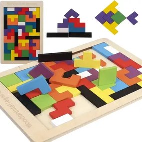 Dřevěné Tetris puzzle