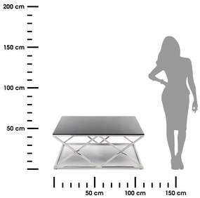 Konferenční stolek Timantti 110 cm stříbrný