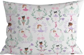 Povlak na polštář z mikrovlákna BALLERINA GARDEN 70x90 cm, barevný