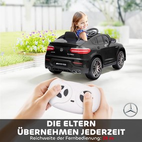 HOMCOM dětské autíčko Mercedes-Benz AMG GLA45 licencované elektrické autíčko s dálkovým ovládáním MP3 bezpečnostní pásy pro 37-60 měsíců Černá | Aoso…