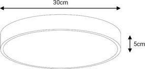 LED Stropní svítidlo FELIZ LED/30W/230V 4000K pr. 30 cm černá
