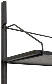 HÜBSCH Nástěnný regál NORM 180x80 cm černý 021321