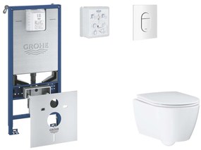 Grohe Rapid SLX - Set předstěnové instalace, klozetu, sedátka SoftClose a tlačítka Arena Cosmopolitan, alpská bílá SANI11BB3114