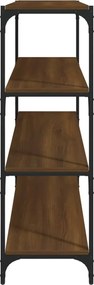 vidaXL Knihovna 100x33x100 cm kompozitní dřevo a ocel [819358] Barva: hnědý dub