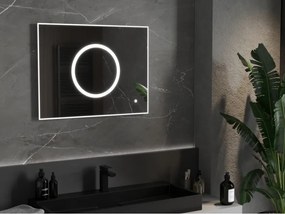 Mexen Koga, LED koupelnové zrcadlo s podsvícením 80 x 60 cm, 6000K, ochrana proti zamlžování, 9821-080-060-611-00